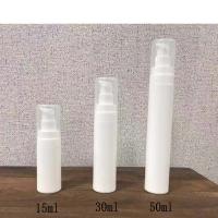 China 30ml PP Plastic Round Cylinder Airless Bottle Clear Cap PP Airless Pump Skincare for sale