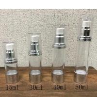 China 30ml 50ml White Clear Airless Pump Bottle Vacuum Cosmetic Lotion Pump Bottle for sale