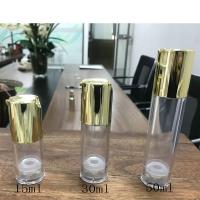 China Airless Lotion Pump Bottle Serum No DIP Tube Dispenser Transparent Cosmetic Packaging Refillable for sale