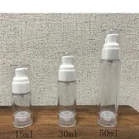 China 5ml 10ml 15ml White Pink Blue Black Airless Lotion Pump PP Bottle Airless Cosmetic Travel Luxury Airless Bottle for sale