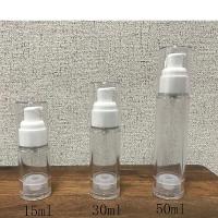 China 5ml 10ml 15ml White Pink Blue Black Airless Lotion Pump PP Bottle Airless Cosmetic Travel Luxury Airless Bottle for sale