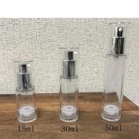 China Airless Lotion Pump Bottle Serum No DIP Tube Dispenser Transparent Cosmetic Packaging Refillable for sale