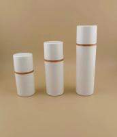 China New Design Brown Portable Plastic Airless Bottle and Travel Convenience with White Cover for sale