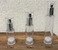 China New Design Brown Portable Plastic Airless Bottle and Travel Convenience with White Cover for sale