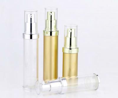 China Cosmetic Package Round Plastic Lotion Cream Empty Airless Bottle with Pump Head for sale
