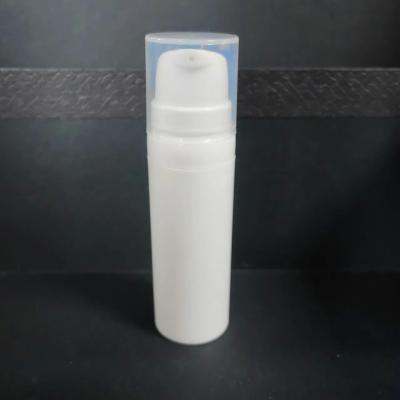 China Cosmetic Packaging 30ml Airless Pump Bottle White Plastic Bottle Lotion Pump PP Bottle for sale
