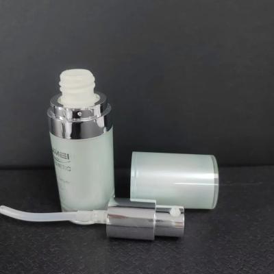 China Free Sample White 30ml PCR Airless Pump Bottle Cosmetic, All Plastic PP Airless Lotion Pump Bottle, Garrafa Sem Ar for sale
