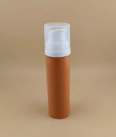 China New Design Brown Portable Plastic Airless Bottle and Travel Convenience with Clear Cover A for sale
