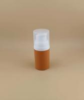 China New Design Brown Portable Plastic Airless Bottle and Travel Convenience with Clear Cover B for sale