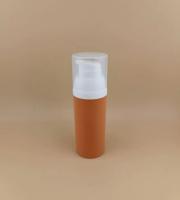 China New Design Brown Portable Plastic Airless Bottle and Travel Convenience with Clear Cover B for sale