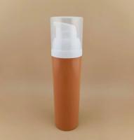 China New Design Brown Portable Plastic Airless Bottle and Travel Convenience with Clear Cover B for sale