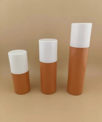 China New Design Brown Portable Plastic Airless Bottle and Travel Convenience with White Cover 1B for sale