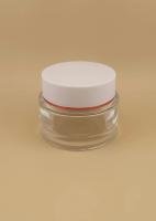 China Clear Bottle White Cover with Gold-Rimmed for Skincare Product for sale