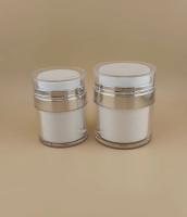 China Silver Edge Bottle with Clear Outer Covering for Skincare Product for sale