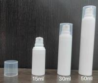 China Cylindrical Silver PP Plastic Airless Pump Bottle with Popular Lotion Pump Bottle 5ml 15ml 20ml 30ml for sale