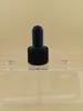 China Black Rubber Glass Tube Bamboo Cover Dropper for Essential Oil Bottle for sale