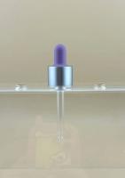 China Customized Silver 18/412 Aluminum Cap Glass Cosmetic Dropper for Lotion Pump Bottle for sale