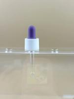 China Essense Oil Skin Care Rubber Ribbed Dropper with Adjustable Length Glass Tube for sale