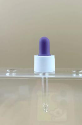 China Custom 18/412 Matte Rubber Dropper Cap for Plastic Essential Oil Bottle for sale