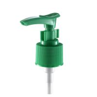 China 24/410 Green Custom PP Material Lotion Dispenser Pump with Clip Lock for Liquid Soap Skin Care Lotion for sale