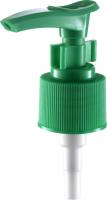 China 24/410 Green Custom PP Material Lotion Dispenser Pump with Clip Lock for Liquid Soap Skin Care Lotion for sale