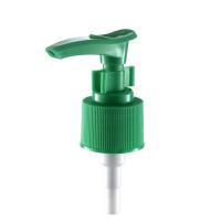 China 24/410 Green Custom PP Material Lotion Dispenser Pump with Clip Lock for Liquid Soap Skin Care Lotion for sale
