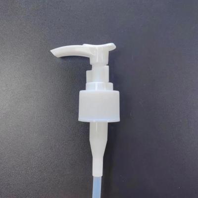 China Custom 24/410 Lotion Pump Clip Lock White Colour Plastic Lotion Dispenser Lotion Pumps for Shampoo Liquid Soap for sale