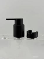 China 28/410 Matte Black Plastic Cream Pump with Clip for Cosmetics Packaging for sale