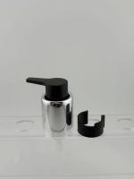 China 28/410 Matte Black Plastic Cream Pump with Clip for Cosmetics Packaging for sale