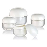 China OEM White PP 30g Cream Cosmetic Round Jar with Cap for Cosmetic for sale