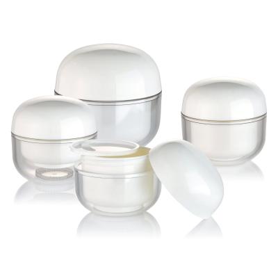 China OEM White PP 30g Cream Cosmetic Round Jar with Cap for Cosmetic for sale