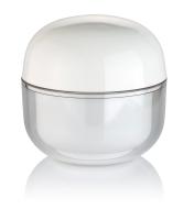 China OEM White PP 30g Cream Cosmetic Round Jar with Cap for Cosmetic for sale