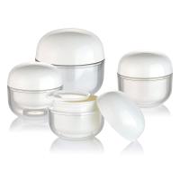 China OEM White PP 30g Cream Cosmetic Round Jar with Cap for Cosmetic for sale