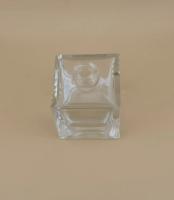 China Square Thick Sole Smooth Clear Glass Bottle for Car Perfume for sale