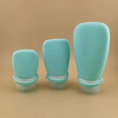 China Refill Container Silicone Travel Bottles Set Leak Proof Silicone Travel Toiletries Bottle for sale