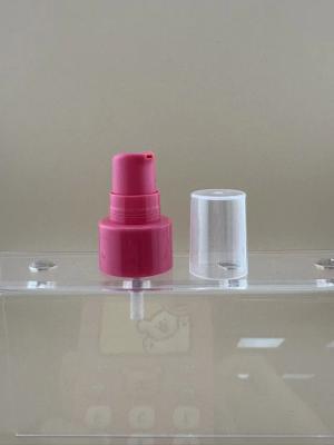 China Cosmetic Pink Lotion Cream Treatment Pump 20/410 for Skincare Essential Oil Glass Bottle for sale