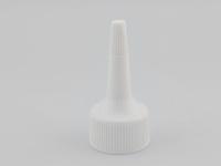 China Bottle Dispenser Cover 24mm White Ribbed Closure Screw Cap for sale