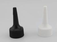 China Bottle Dispenser Cover 24mm White Ribbed Closure Screw Cap for sale
