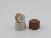 China 24/410 Water Transfer Printing Wooden Grain Screw Cap for Plastic Bottle for sale