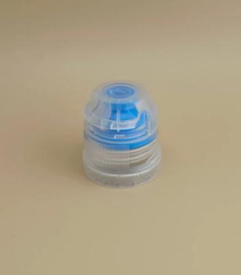 China Nice Design Clear Plastic Round Ribbed Cap for Skincare Bottles for sale