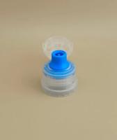 China Nice Design Clear Plastic Round Ribbed Cap for Skincare Bottles for sale
