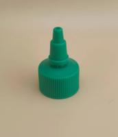 China Green Plastic Ribbed Jelly Cap for Paint Bottles for sale