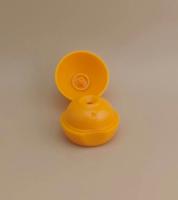 China Yellow Plastic Smooth Matte Spherical Lid for Cosmetic Bottles for sale