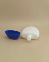 China White Smooth Plastic Bottle with Blue Lid for Shampoo for sale