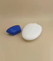 China White Smooth Plastic Bottle with Blue Lid for Shampoo for sale