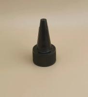 China Black Plastic Ribbed Jelly Screw Cap for Paint Bottles for sale