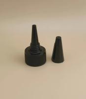 China Black Plastic Ribbed Jelly Screw Cap for Paint Bottles for sale