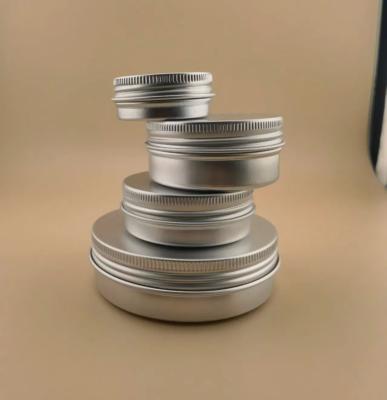 China Aluminum Lip Balm Container Case 50ml 60ml Aluminum Tin Containers 60 Grams 100ml Aluminum Candle Jar for Tea for sale