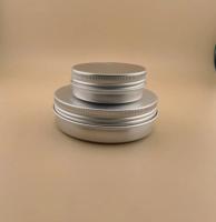 China Aluminum Lip Balm Container Case 50ml 60ml Aluminum Tin Containers 60 Grams 100ml Aluminum Candle Jar for Tea for sale