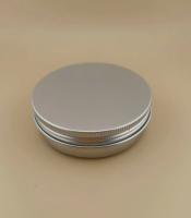 China Big Silvery Aluminum Case with Screw Cap for Cosmetic for sale